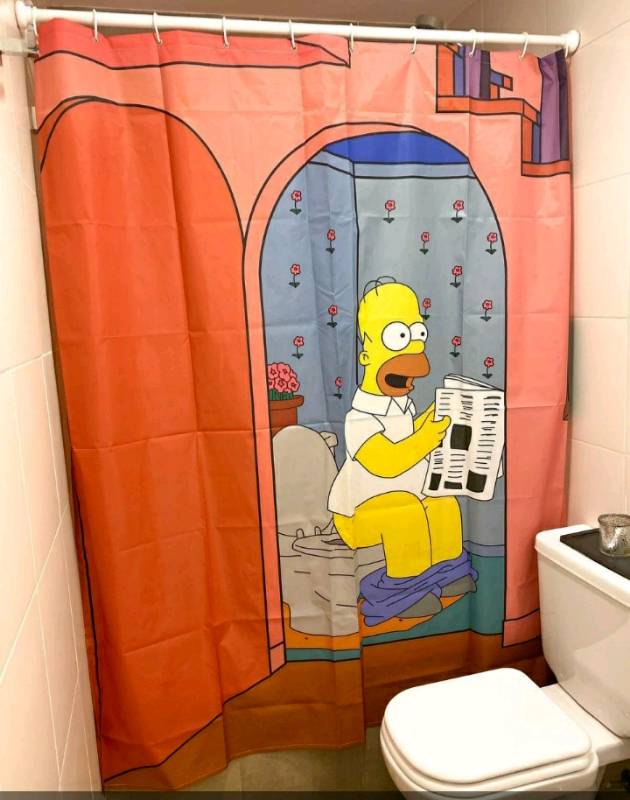 Cortina de baño línea Simpsons en Buenos Aires