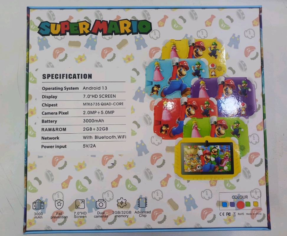 TABLETA INFANTIL MARIO BROS CON ACCESORIOS en Mexico City