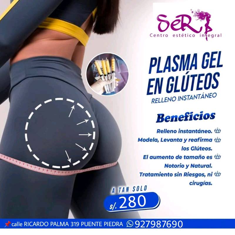 Plasma gel relleno de gluteos en Lima