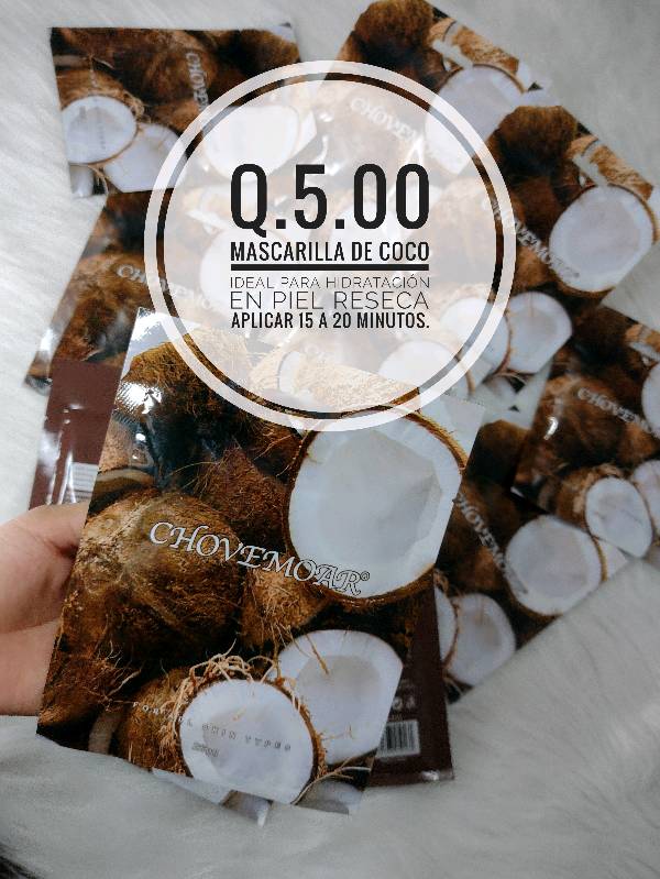 Mascarilla facial de coco en Guatemala City