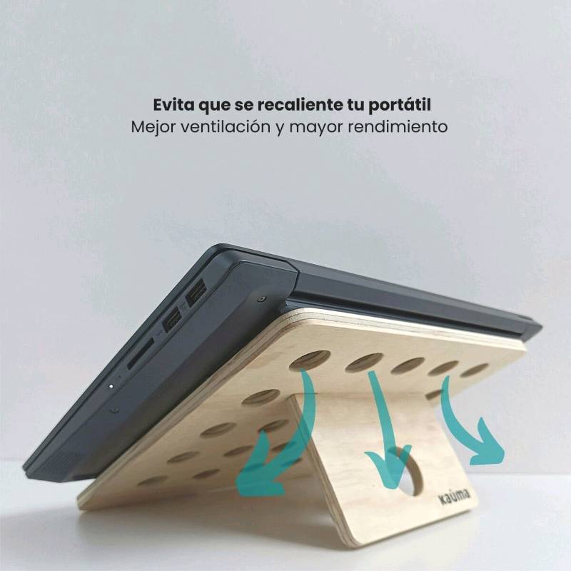 Base para Portatil Artesanal en madera (Soporte Desarmable) en Bogotá