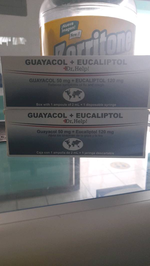 Guayacol+Eucalipto 50mg/120mg solución inyectable en zacapa