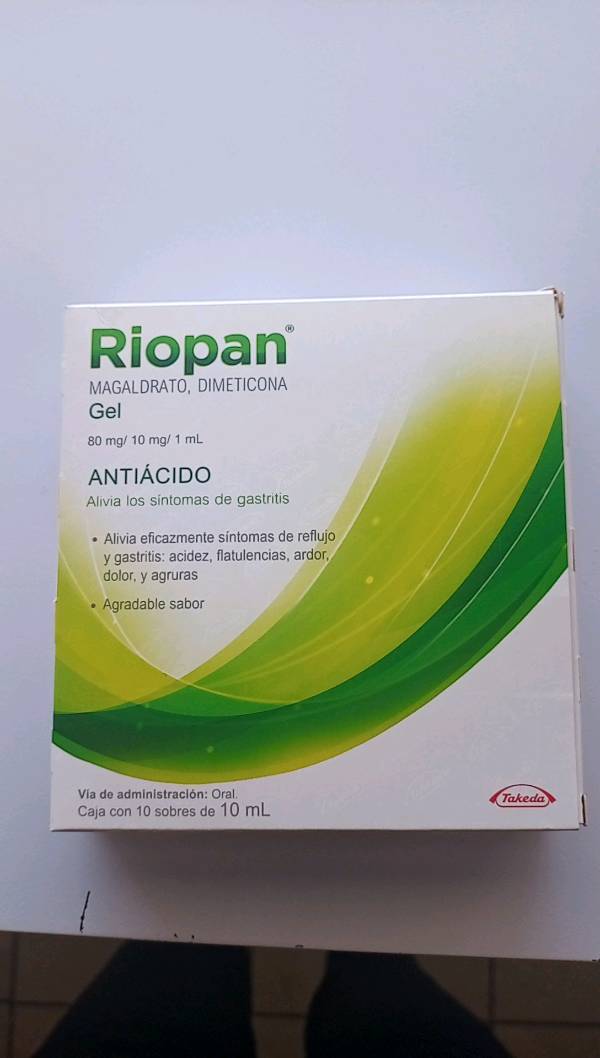 RIOPAN Magaldrato, Dimeticona Gel Antiácido en Colima
