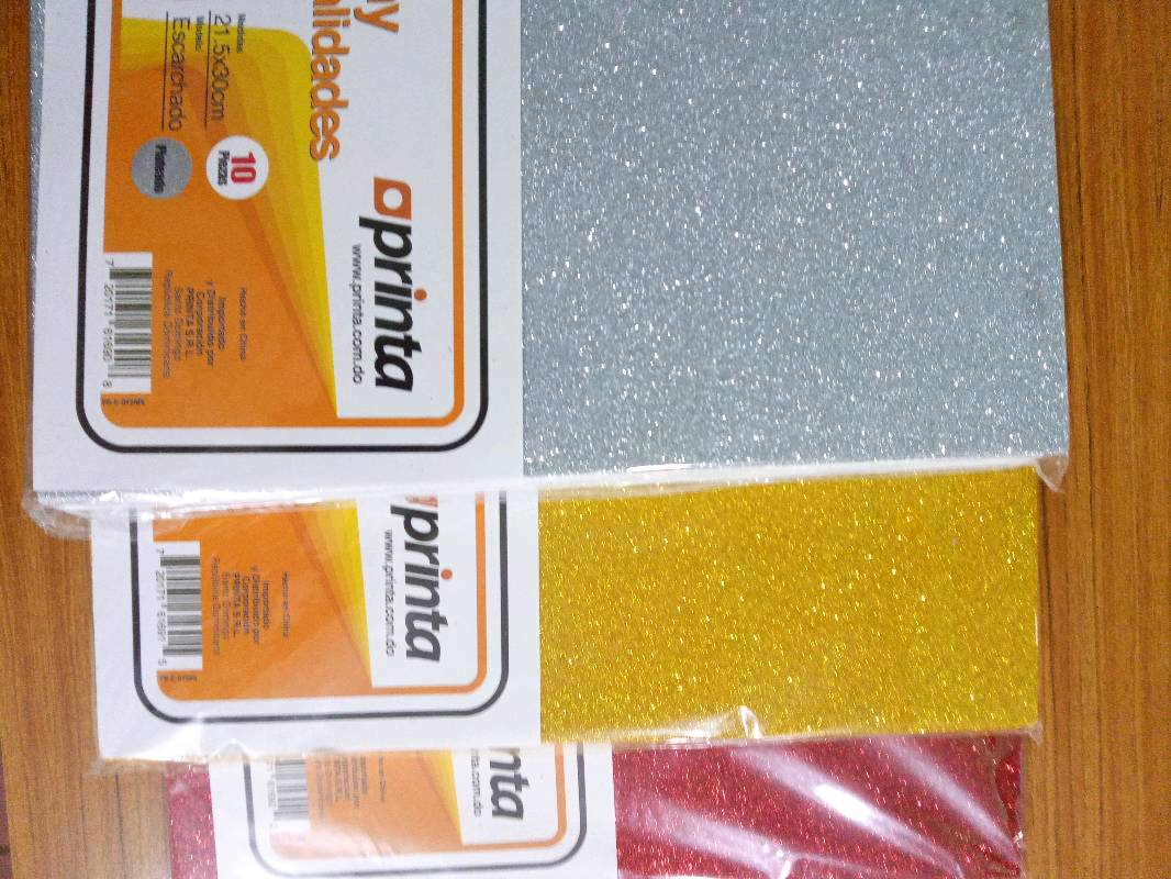 Foami escarchado printa unicolor 10ud en Guasdualito