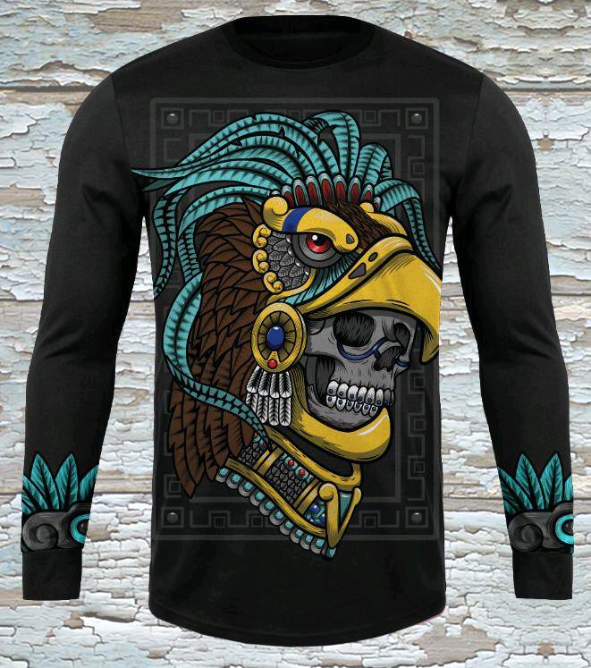 Playera azteca manga larga modelo 007 en San Luis Potosí