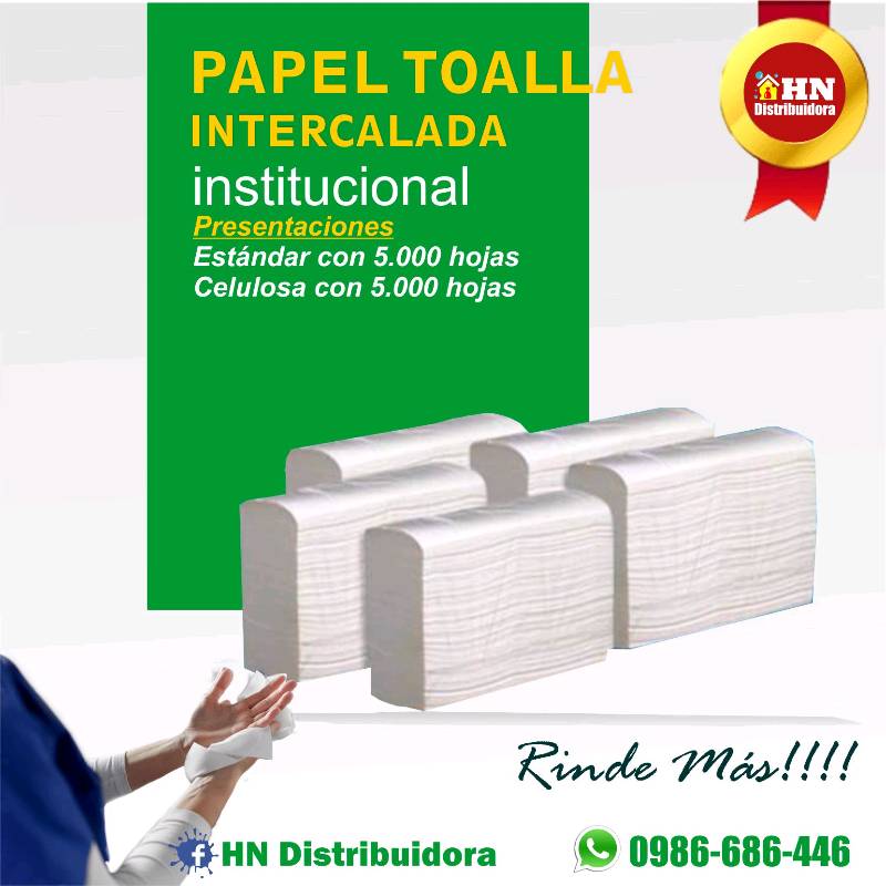 Papel toalla intercalado con 5000hojas en Ciudad del Este