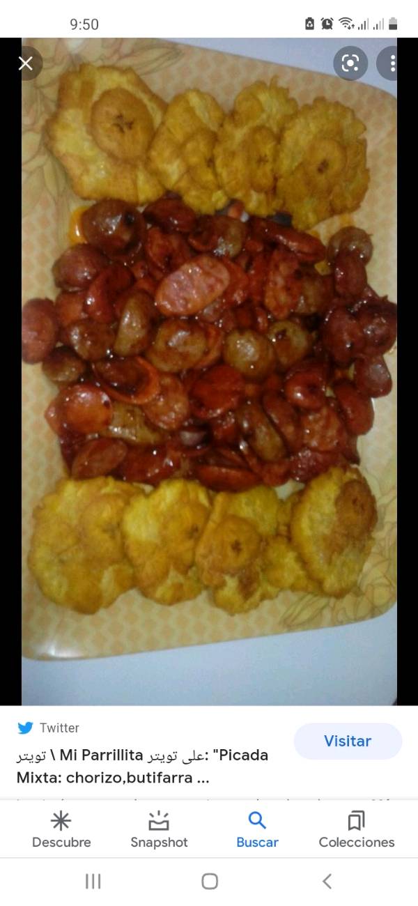 PATACONES CON CHORIZO A LA BBQ en Panama