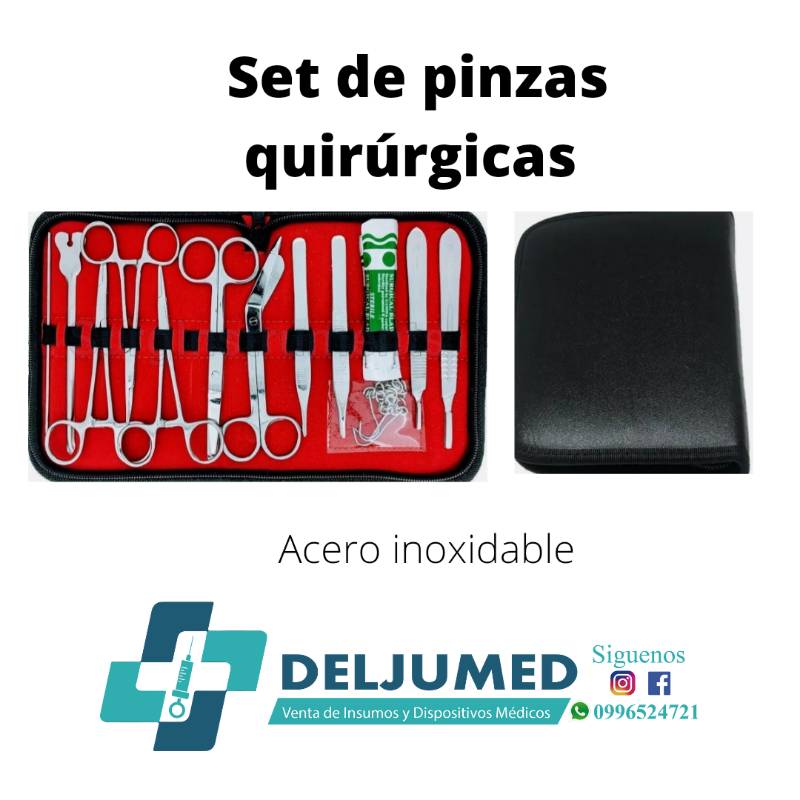 Set de pinzas de acero inoxidable en Guayaquil