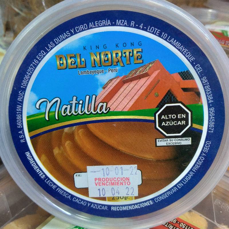 Natilla en taper en trujillo
