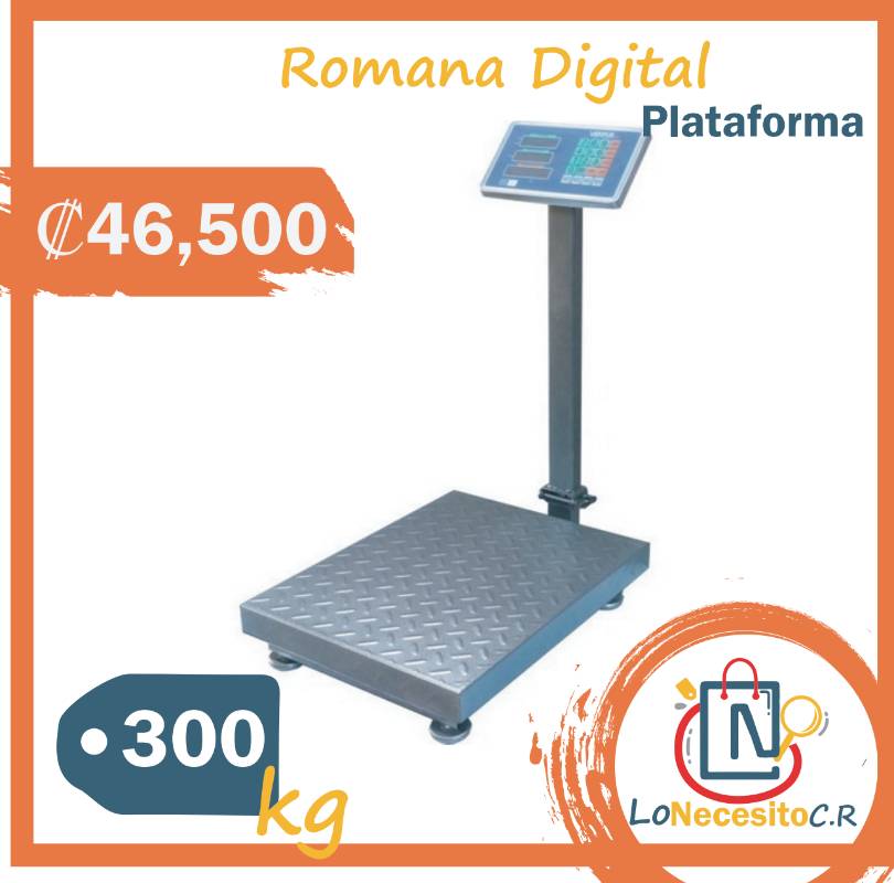 Romana digital plataforma 300kg en San Jose