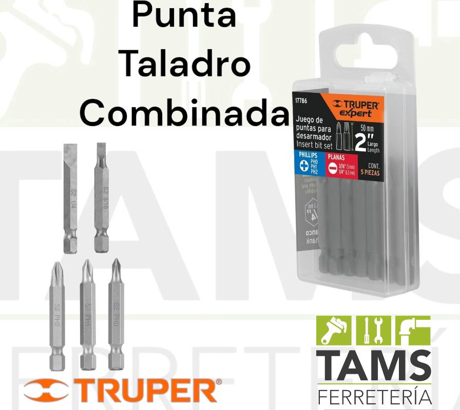 Punta taladro combinadas Planas y Phillips Truper en San Jose