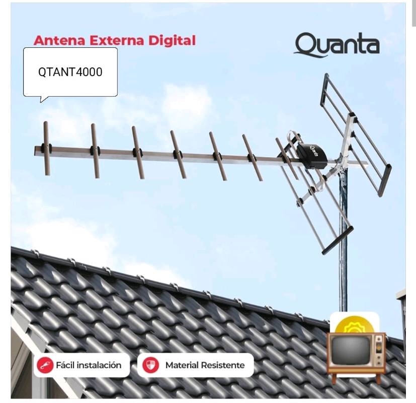 Antena Externa para TV Digital Quanta en Asuncion