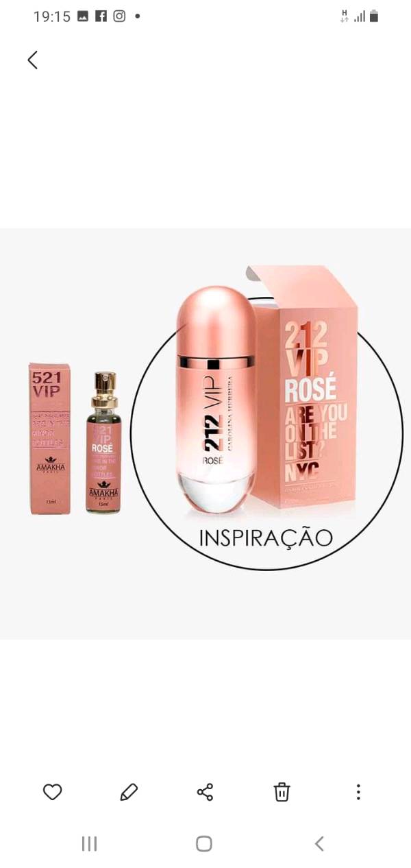 521 Rose Vip (212 Vip) 15 ml en La Paz