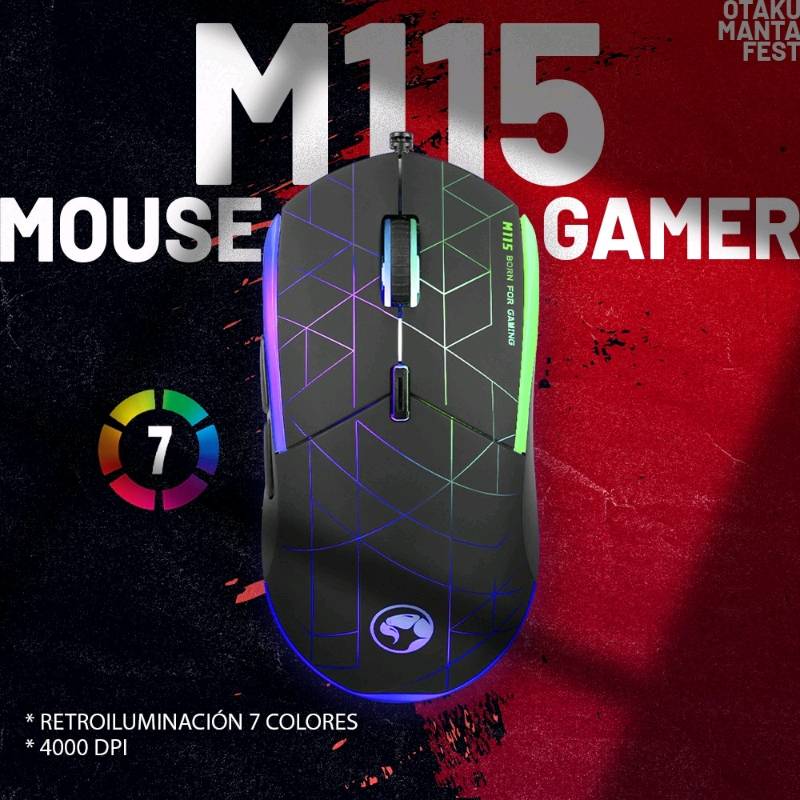 Mouse gamer Marvo M115 en Manta