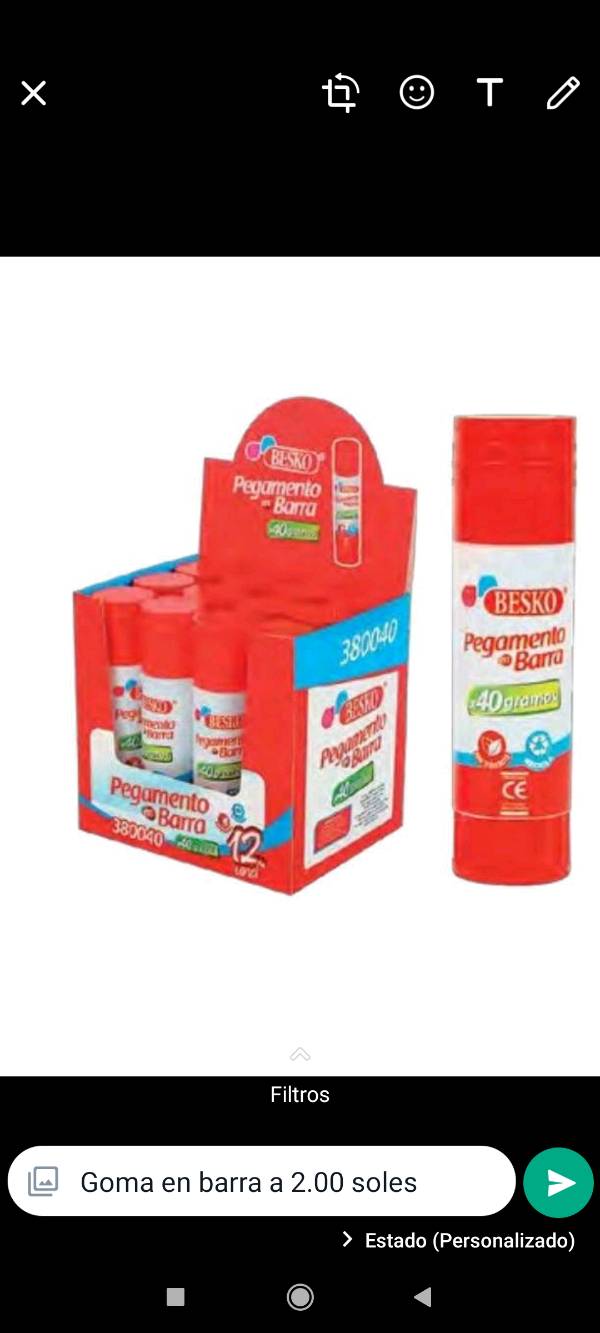 Goma en barra en Lima