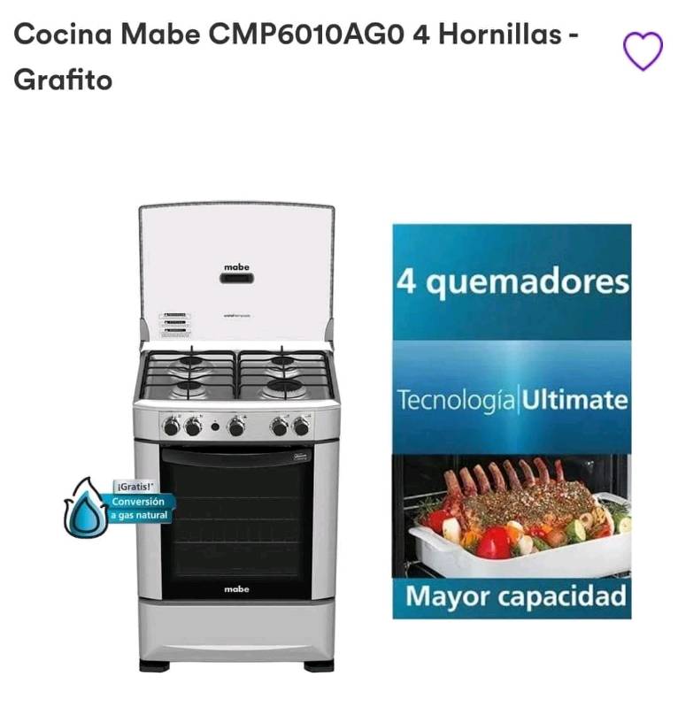 Cocina Mabe 4 Hornillas en Lima