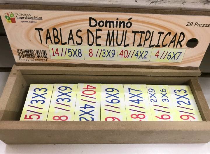 Domino tablas de multiplicar en Lagos de moreno