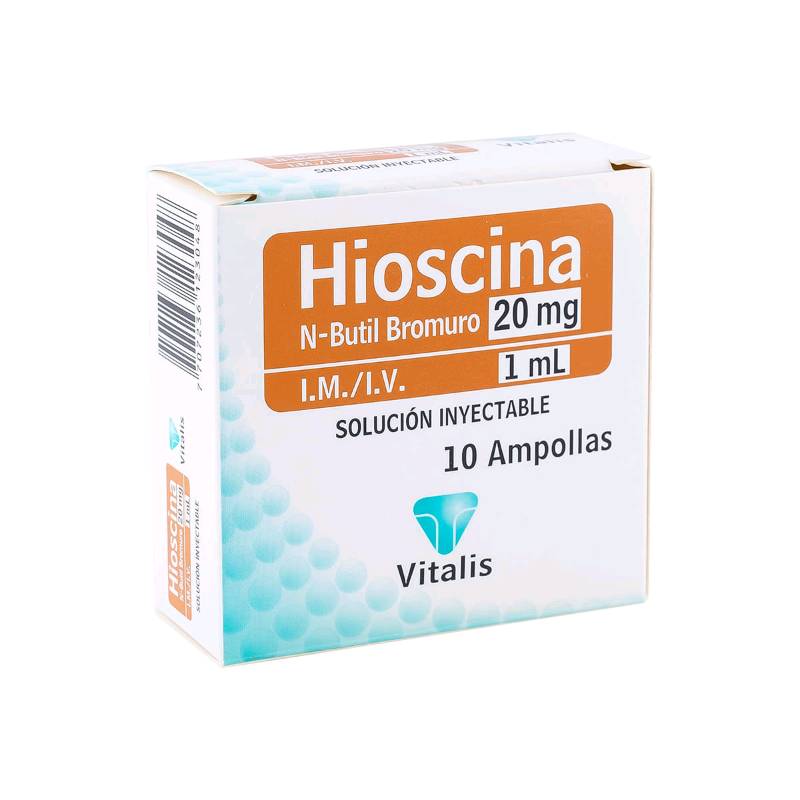 Hioscina N-Butilbromuro 20mg/1ml Solución Inyectable × 10 Ampo en ...