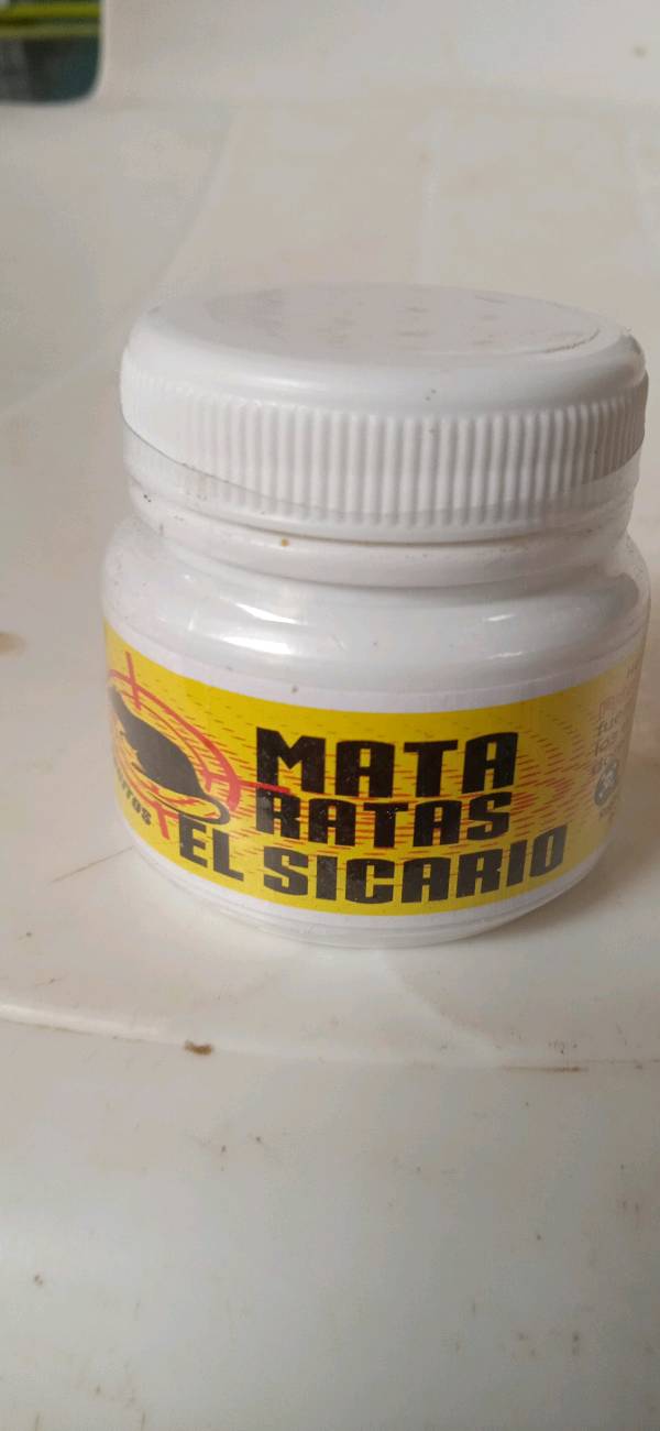 Mata Rata "el sicario" en pote polvo blanco en Trujillo