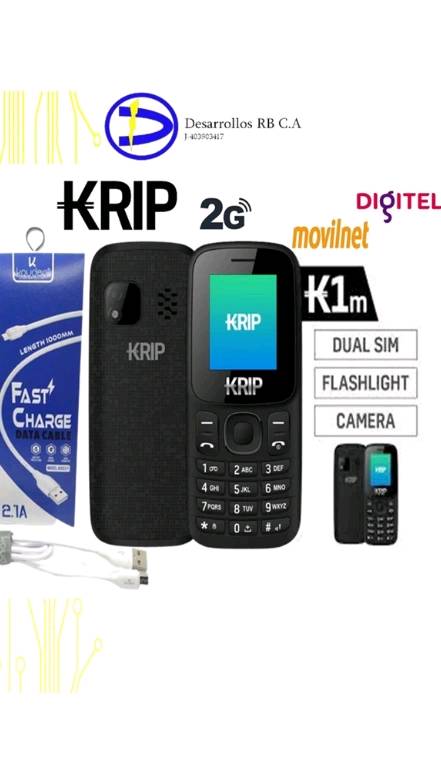 Teléfono Básico Krip K1m Dual SIM Económico en Caracas