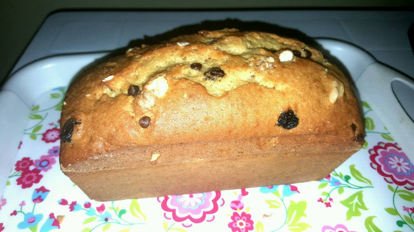 Cake de vainilla con frutos secos y chispas de chocolates en Cuenca