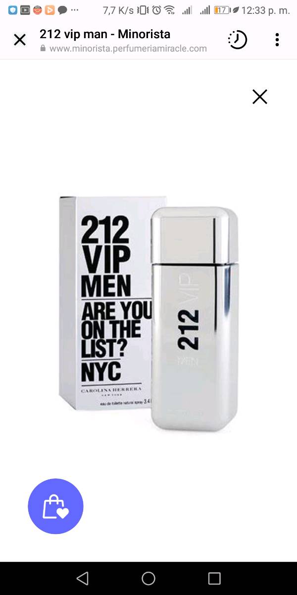 Carolina Herrera 212 VIP Man 200ml EDT en Panama