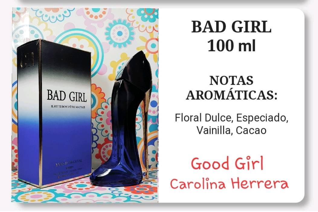 Perfume Femenino Bad GIRL Yves D'orgeval NUEVO FRASCO!! en Buenos Aires