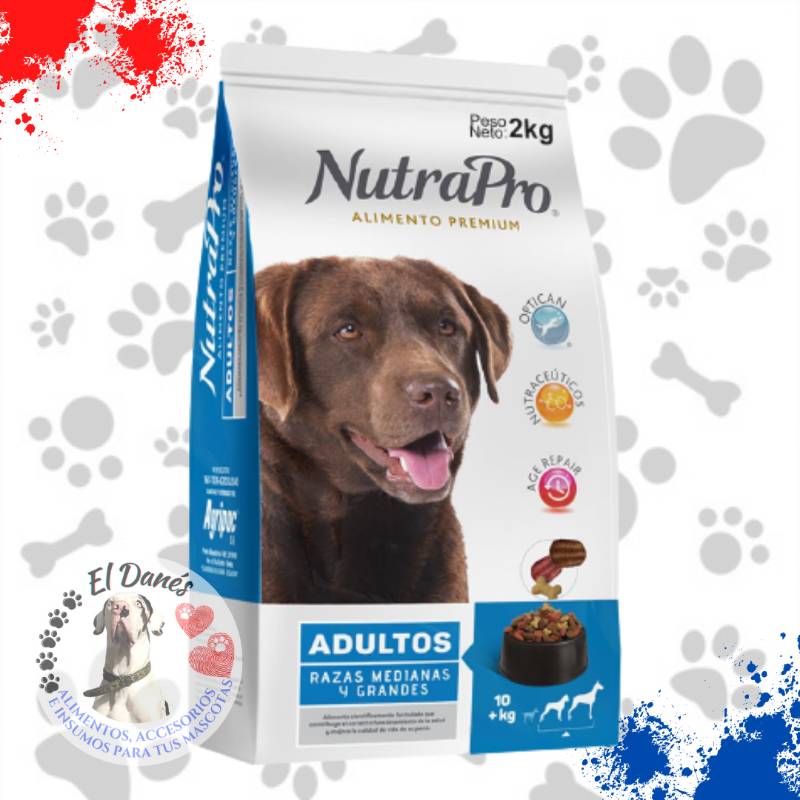 NUTRAPRO ADULTO Razas Mediana y Grandes 2kg en Montecristi