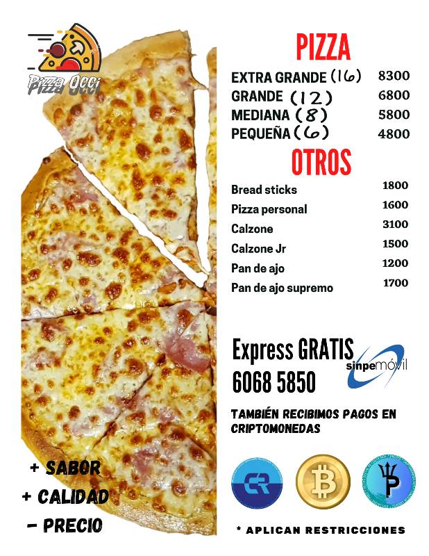 Menu en Heredia
