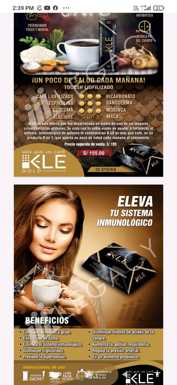 Más que un café KLE gold en Trujillo