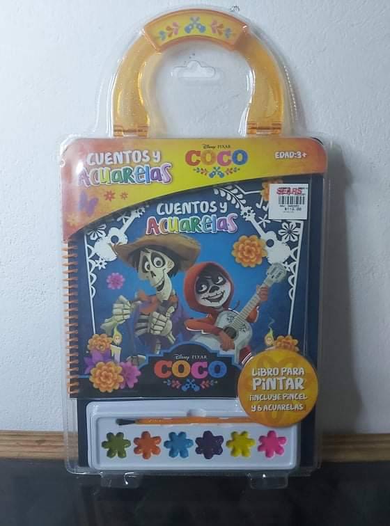 Libro para pintar con acuarelas COCO en Puebla de Zaragoza
