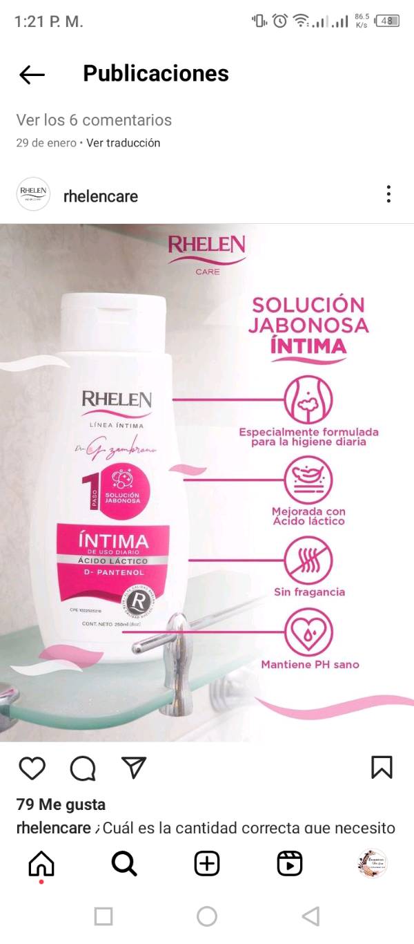 Jabon Intimo Rhelen en Maracay