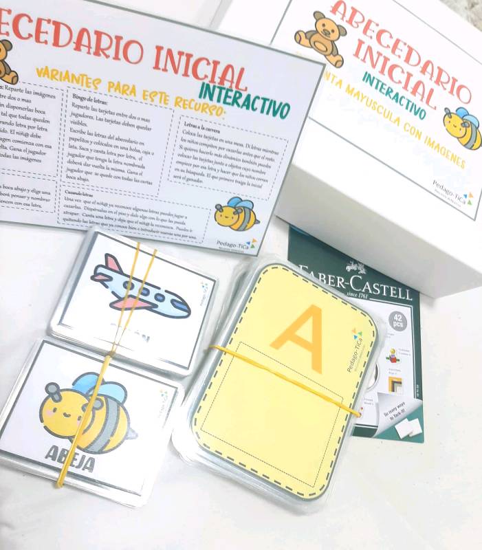 Abecedario de inicial pequeño interactivo, doble imagen. en Salto