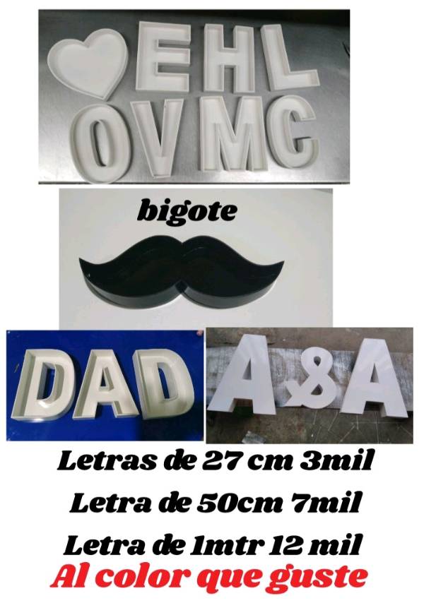 Letras para rellenar en Cartago