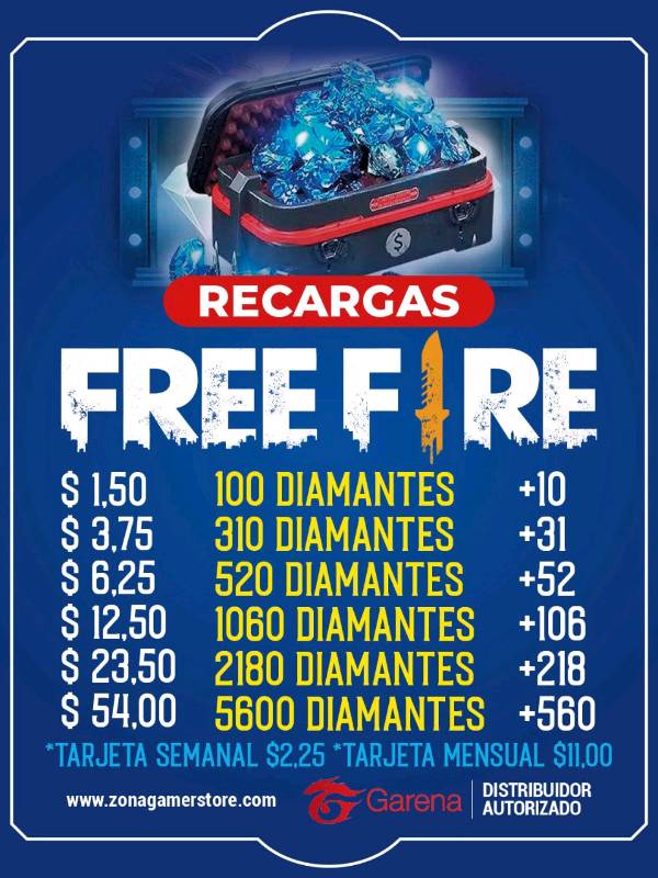RECARGAS FREE FIRE en El Pangui