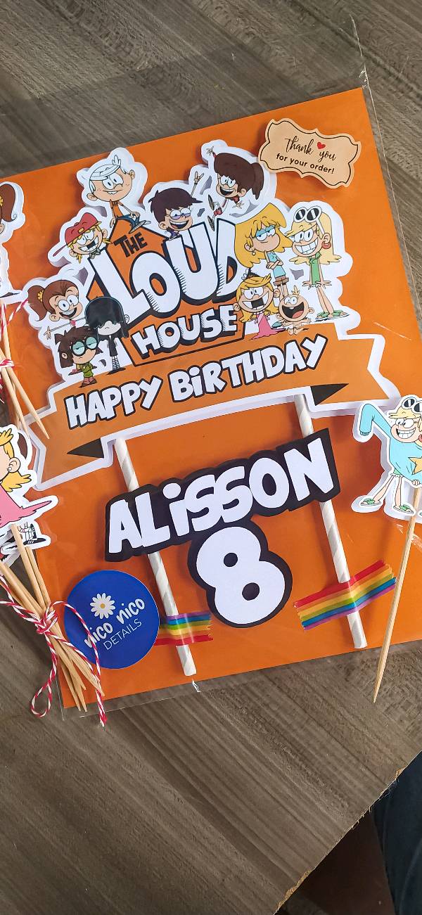 The loud house cake topper en Panama