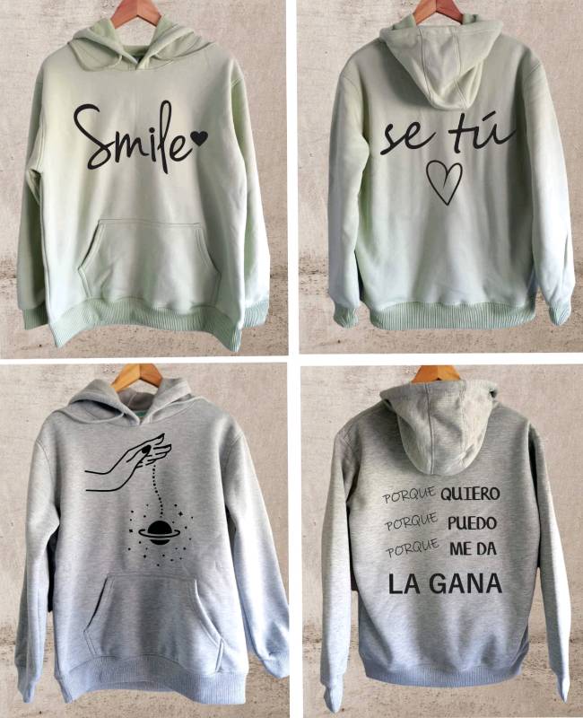 Canguros personalizados, estampado frente o dorso en canelones
