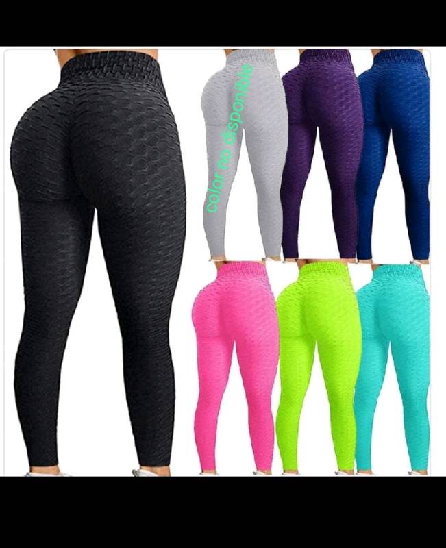 Calzas push up levanta cola tela panal lycra del s al xxl en Castelar