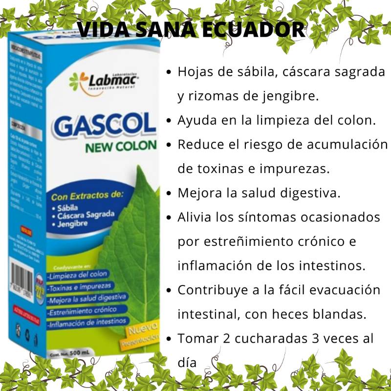 Gascol limpieza de colon 500ml jarabe en Guayaquil