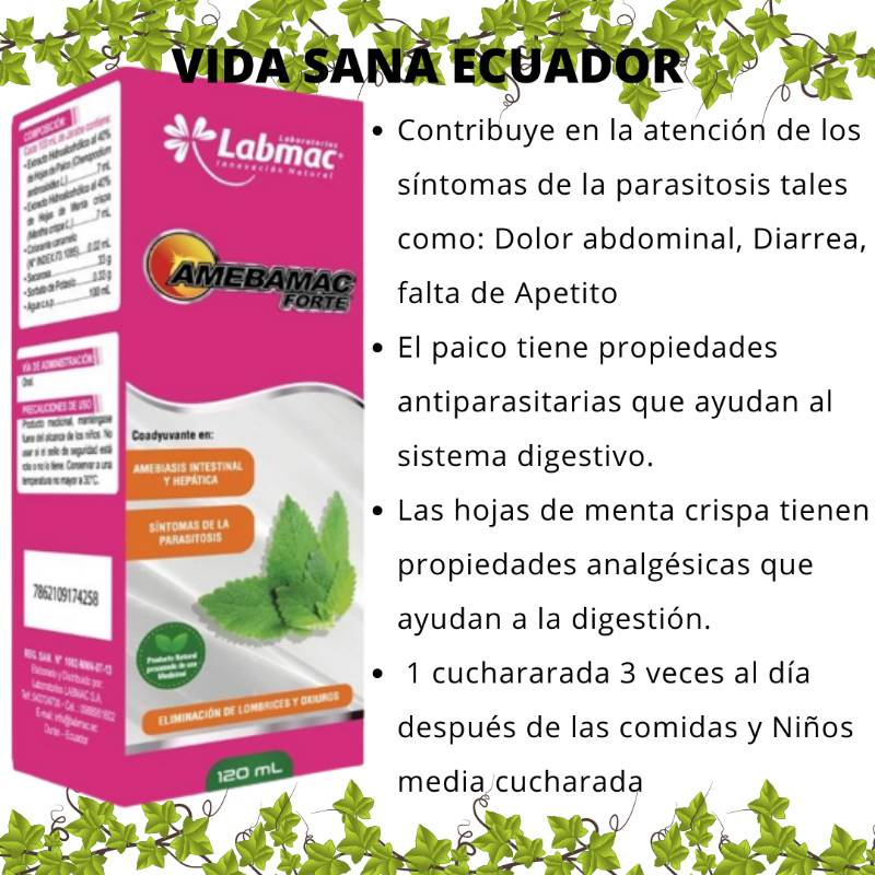 Amebas amebamac Jarabe 120ml en Guayaquil