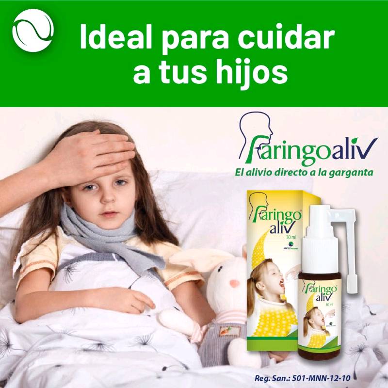 Faringoaliv spray oral alivio al dolor de garganta en Guayaquil