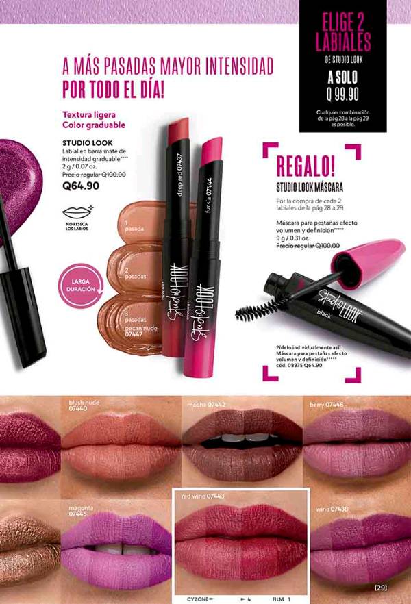 Labiales studio look mate liquido en Barberena