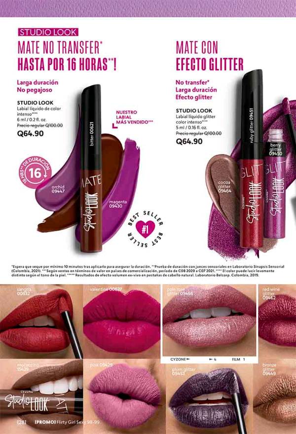 Labiales studio look mate liquido en Barberena