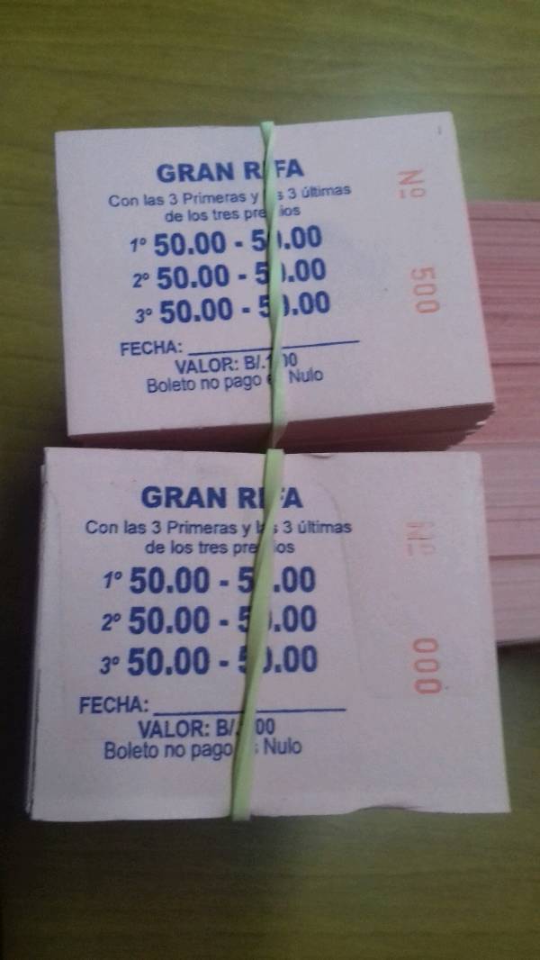 Boletos de Rifa en Panamá