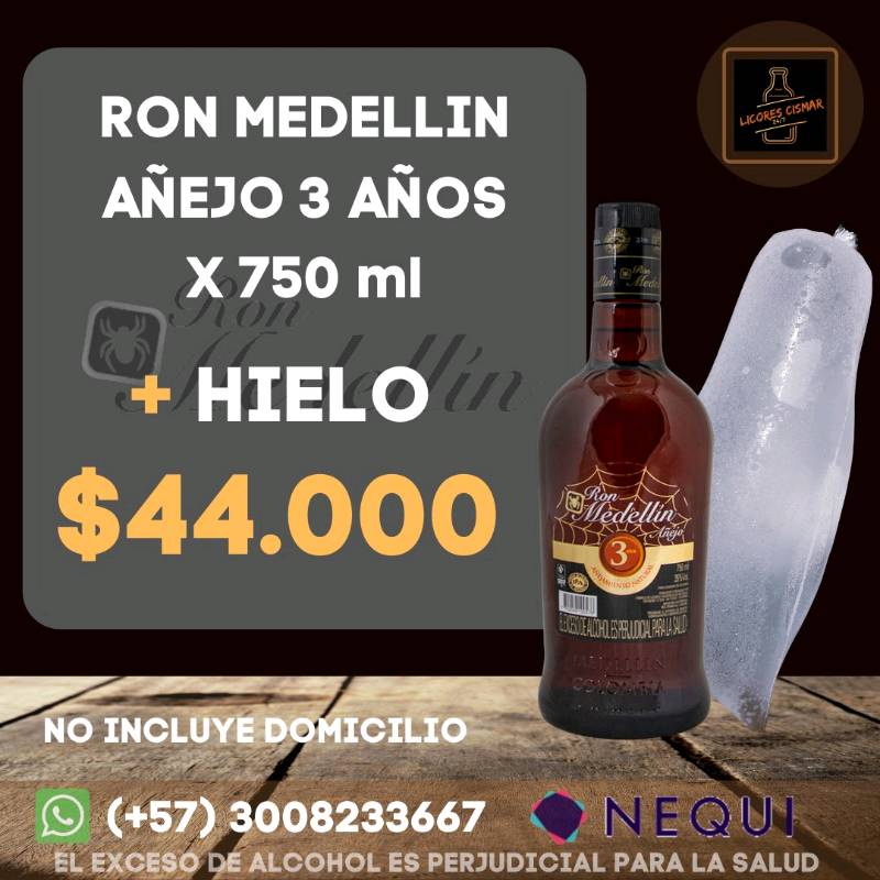 Ron Medellín Añejo 3 años 750ml en Cartagena
