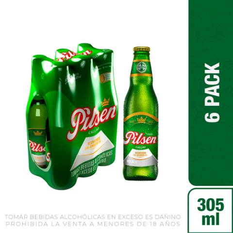 Cerveza Pilsen Botella 305 Ml Pack 6 Und en Lima