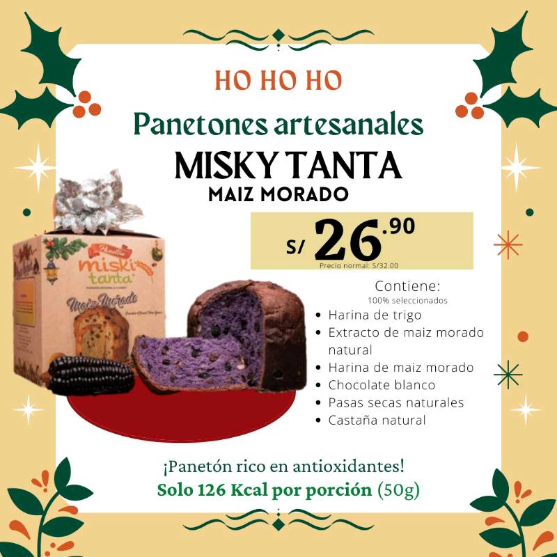 Paneton MISKY TANTA con maíz morado en Arequipa