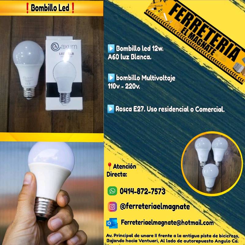 Bombillo led 12w Axium en Puerto Ordaz