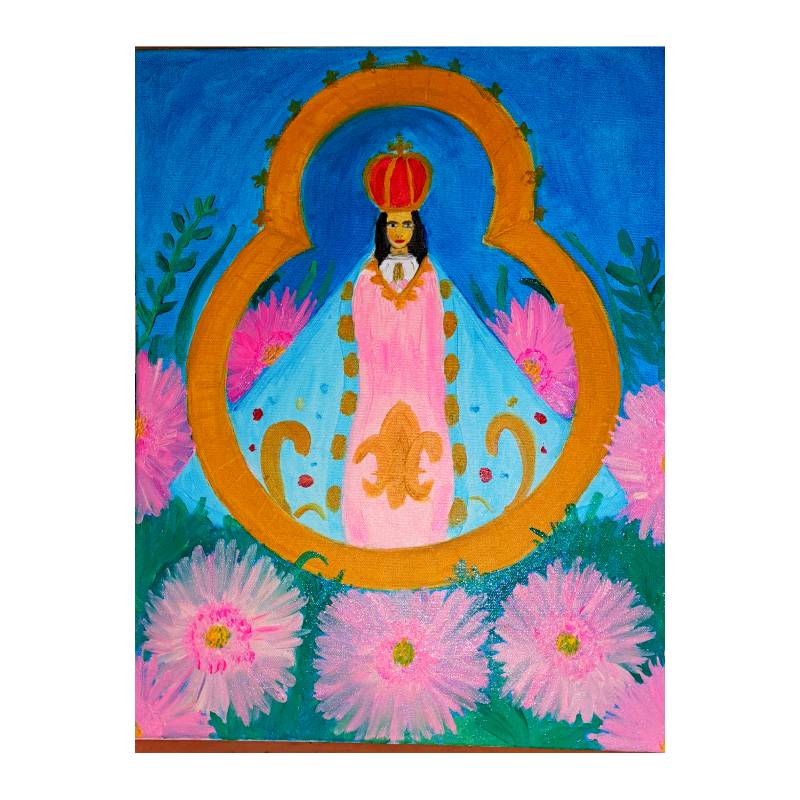 Pintura Óleo de la Virgen de Suyapa en San Pedro Sula