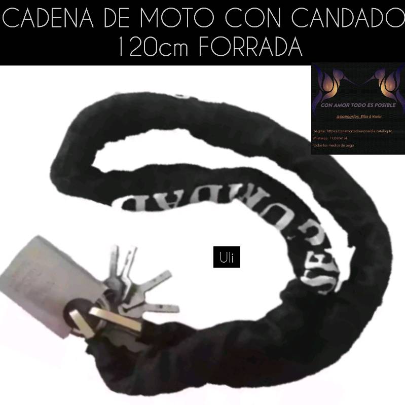 Cadena forrada con candado 120Cm en San miguel